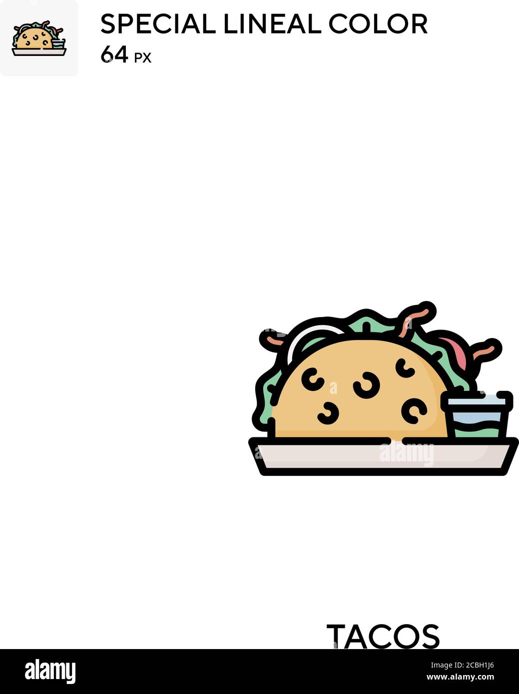 Tacos special lineal color vector icon. Tacos icons for your business ...