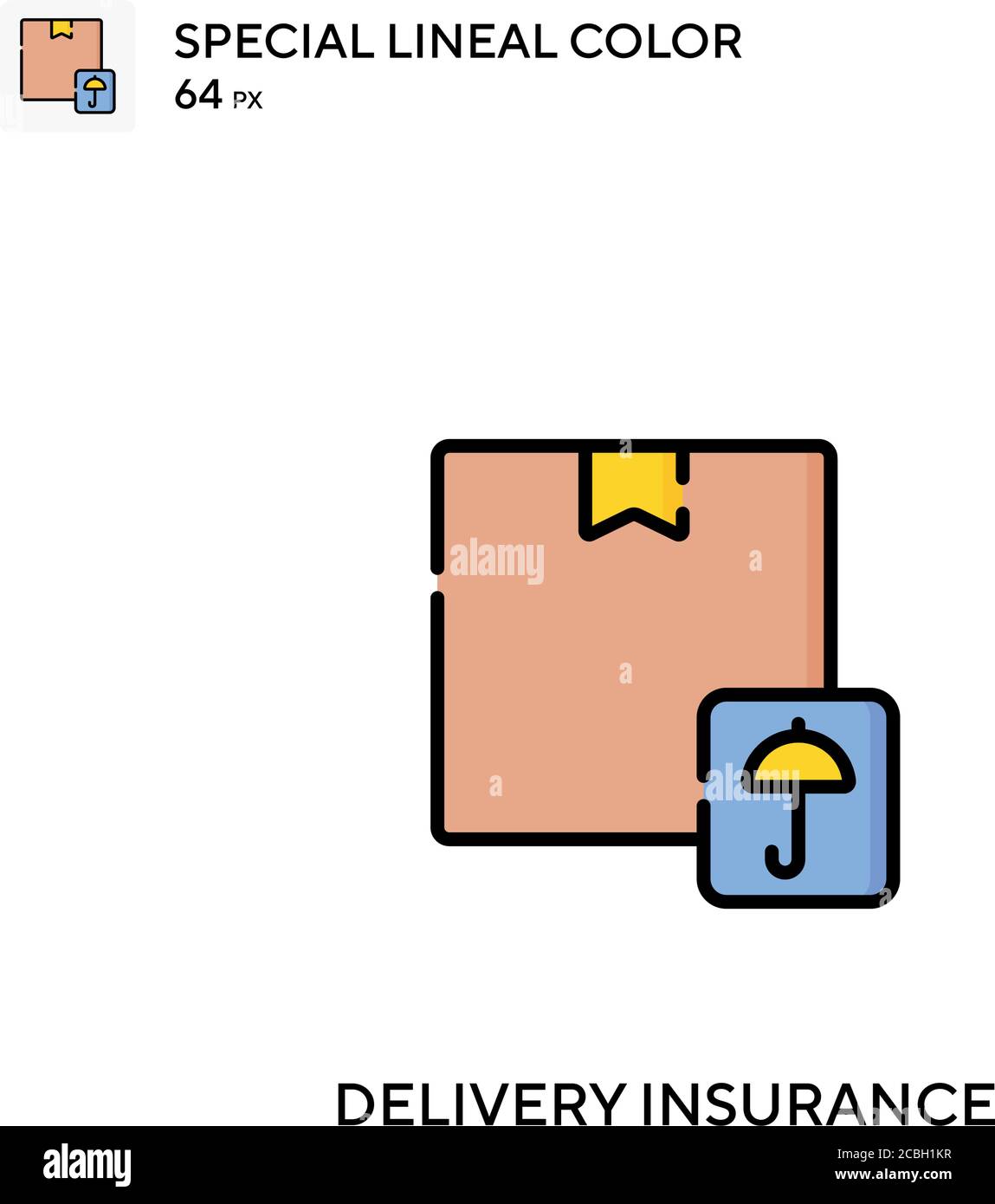 Delivery insurance special lineal color vector icon. Delivery insurance ...