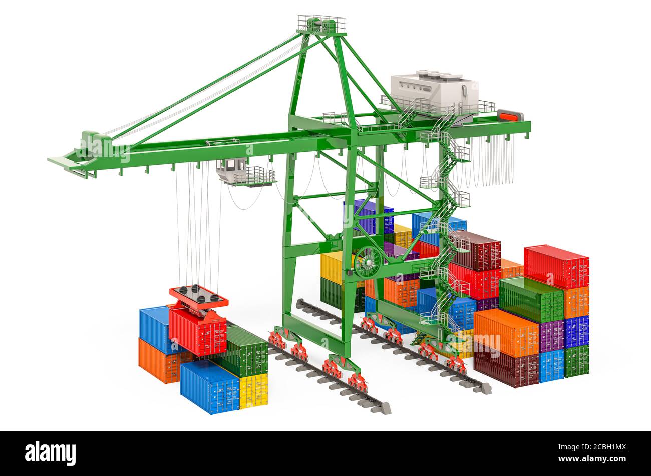 Container gantry cranes shipping Cut Out Stock Images & Pictures - Alamy