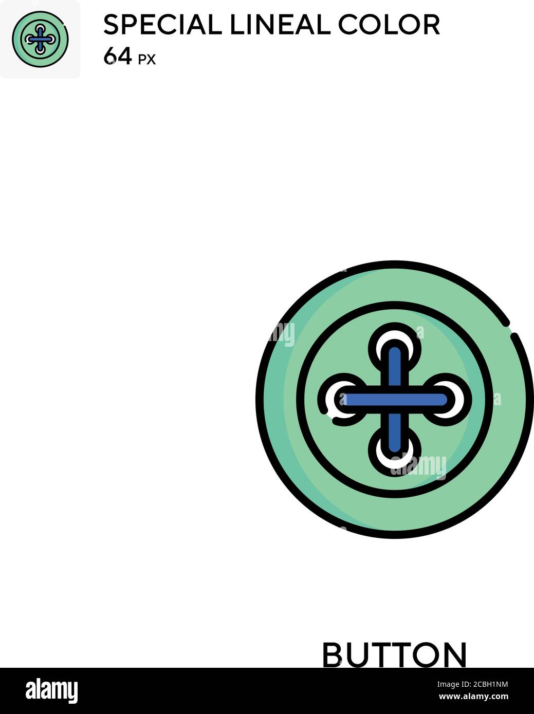 Button special lineal color vector icon. Button icons for your business ...