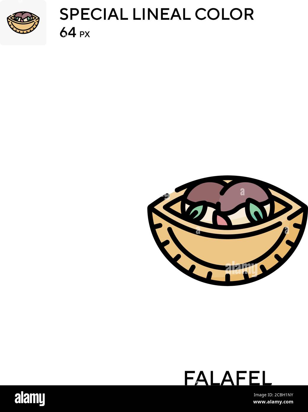 Falafel special lineal color vector icon. Falafel icons for your ...