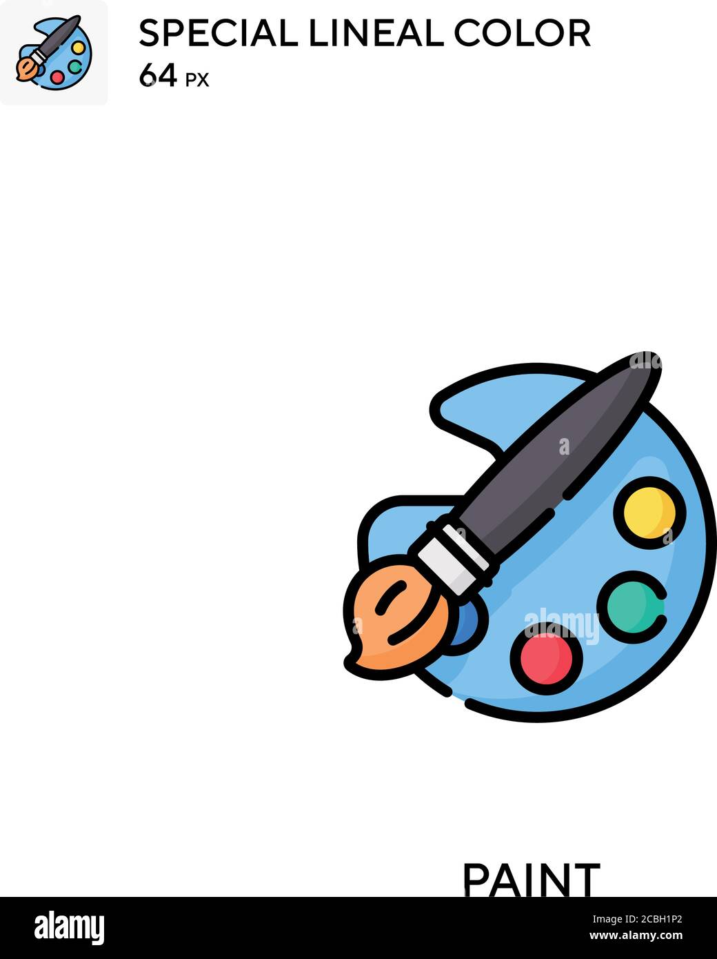 Paint special lineal color vector icon. Paint icons for your business ...