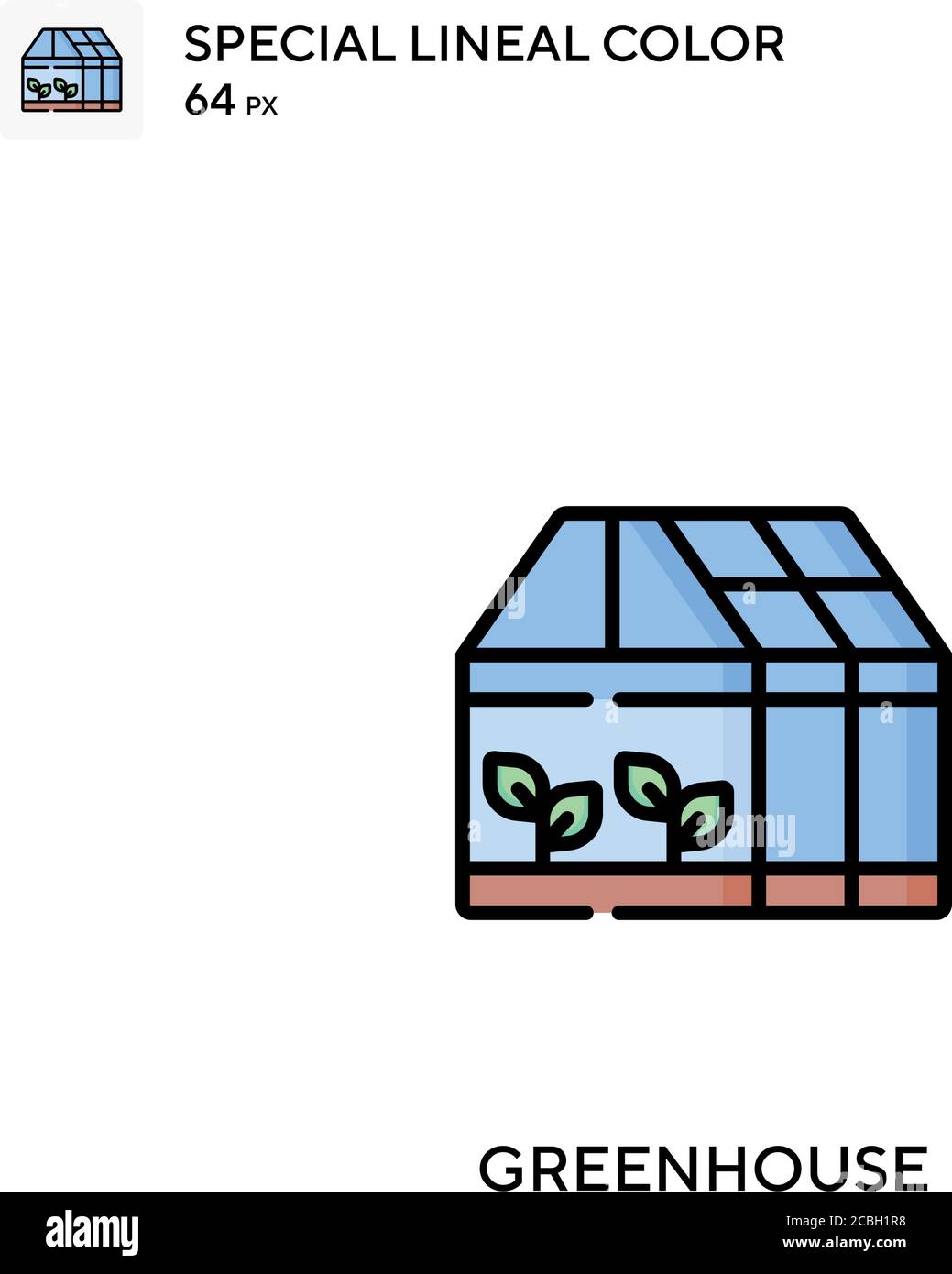 Greenhouse special lineal color vector icon. Greenhouse icons for your ...