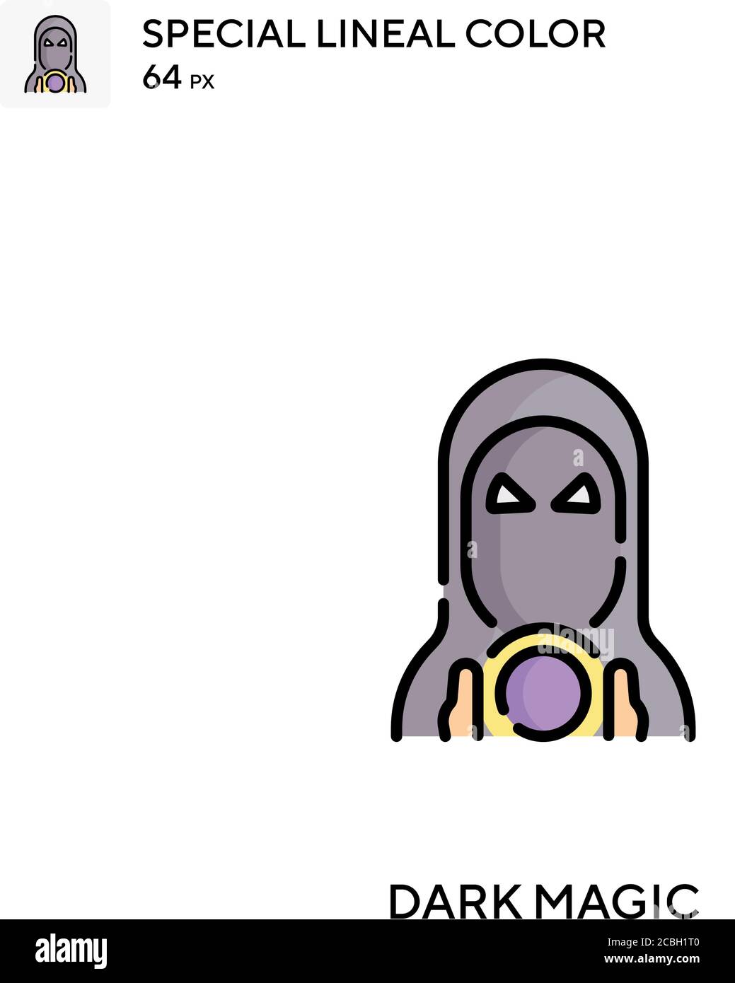 Dark magic special lineal color vector icon. Dark magic icons for your ...