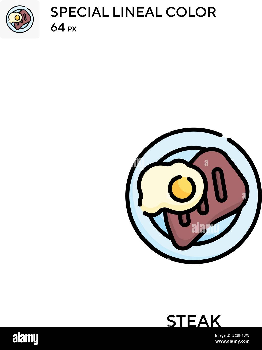 Steak special lineal color vector icon. Steak icons for your business ...