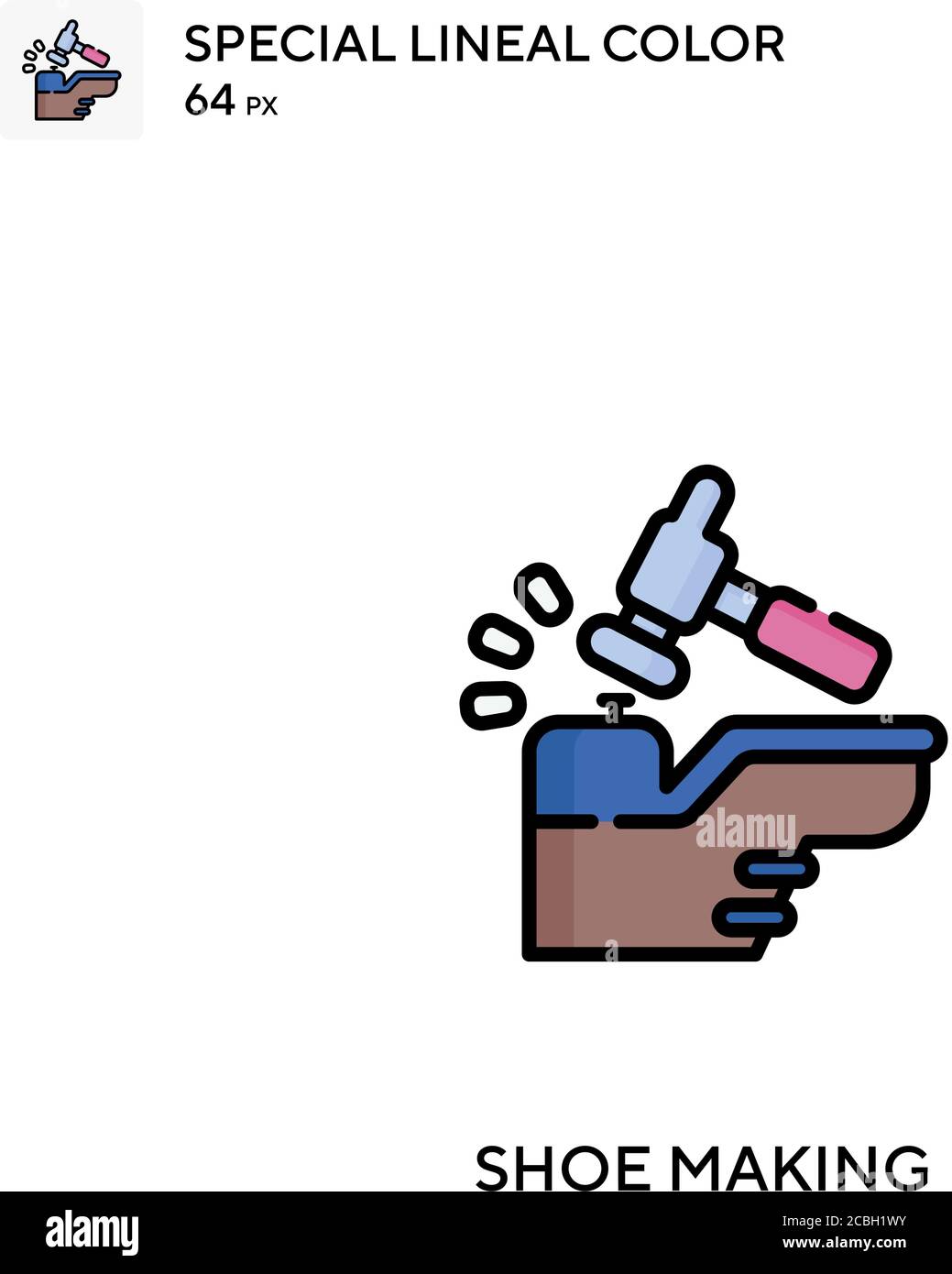 Shoe making special lineal color vector icon. Shoe making icons for ...