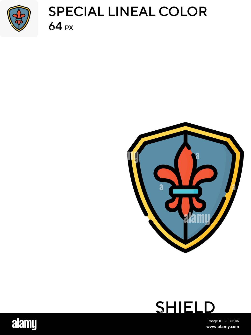 Shield special lineal color vector icon. Shield icons for your business ...