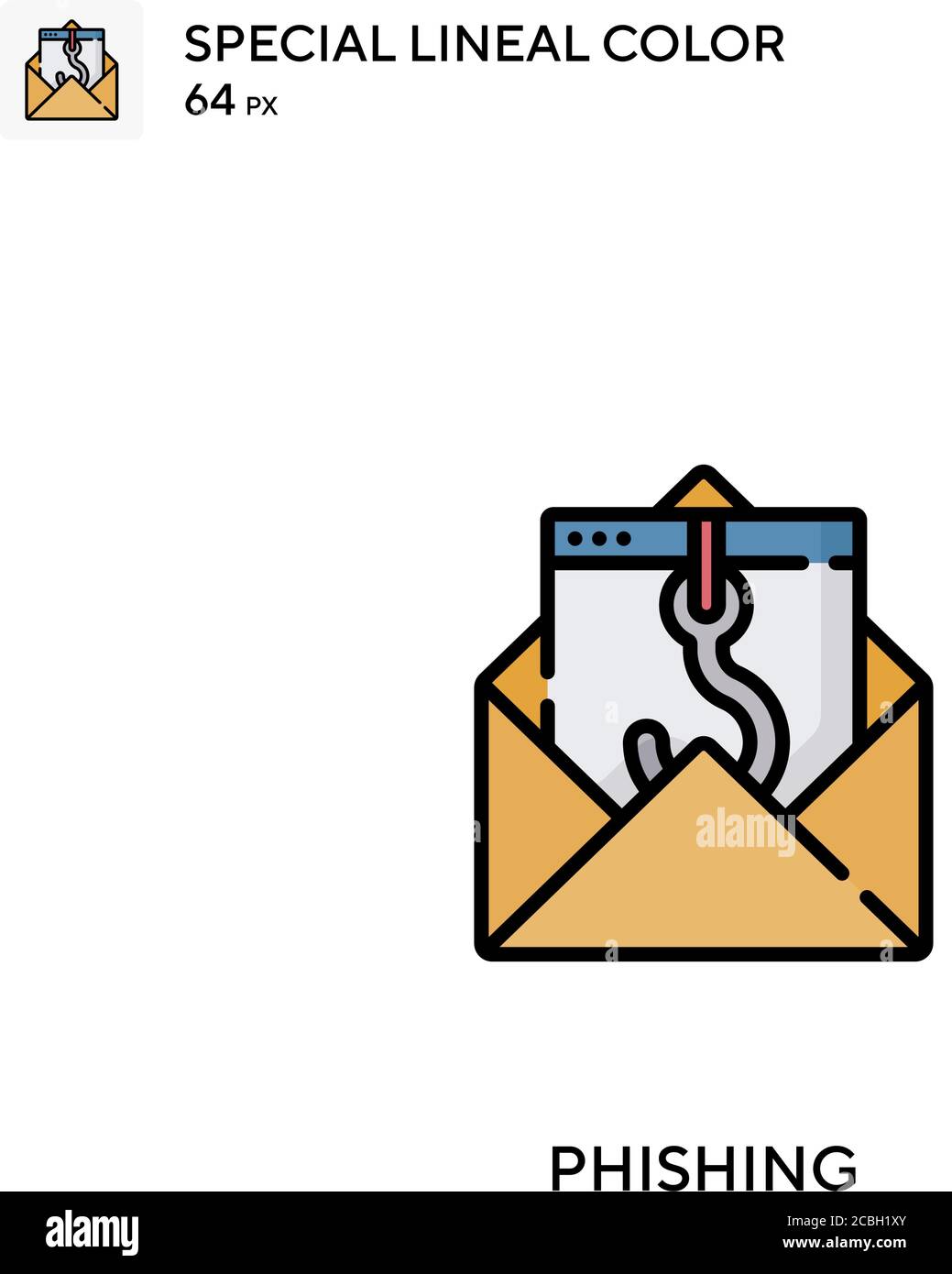 Phishing special lineal color vector icon. Phishing icons for your ...