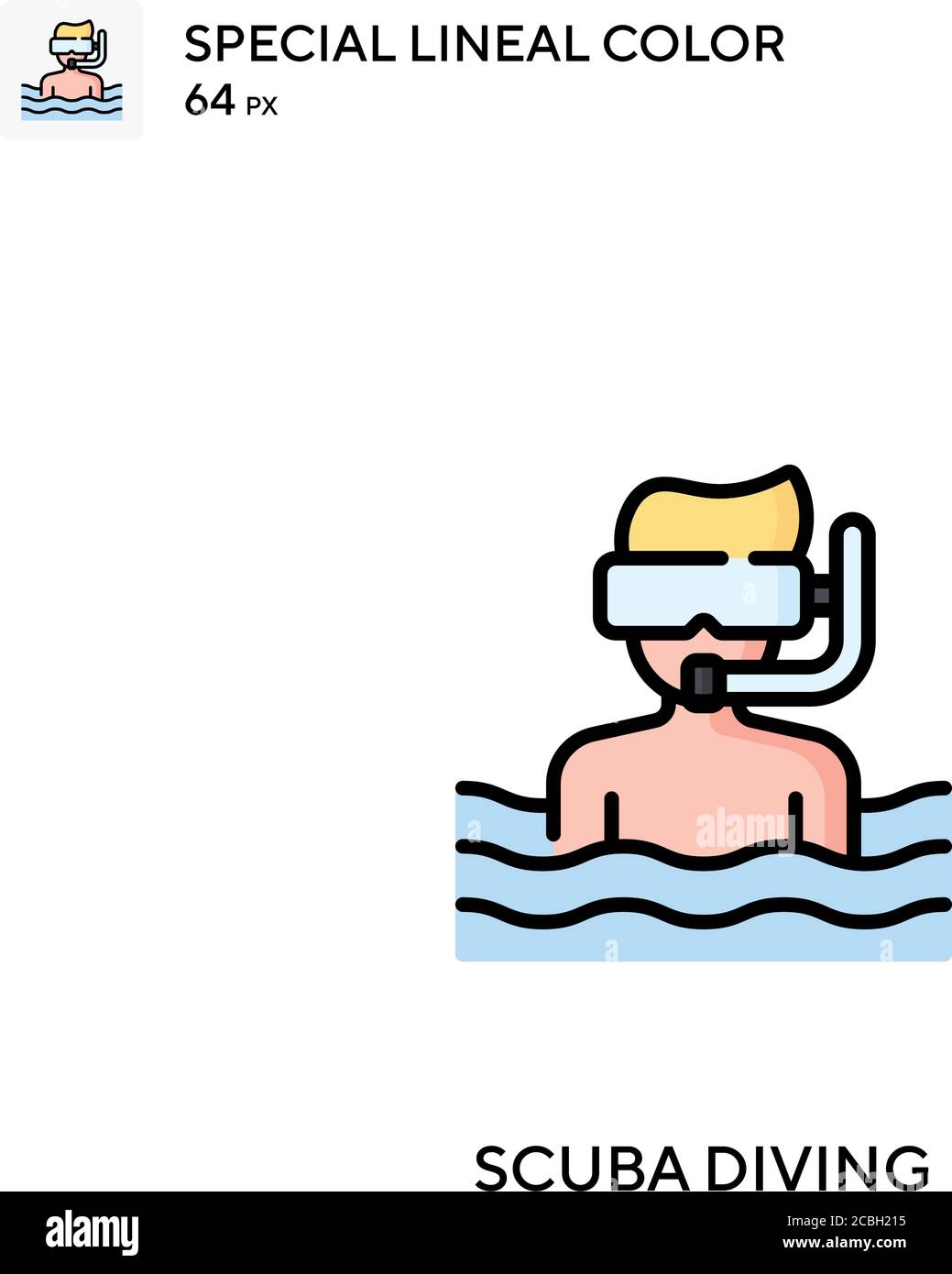 Scuba diving special lineal color vector icon. Scuba diving icons for ...