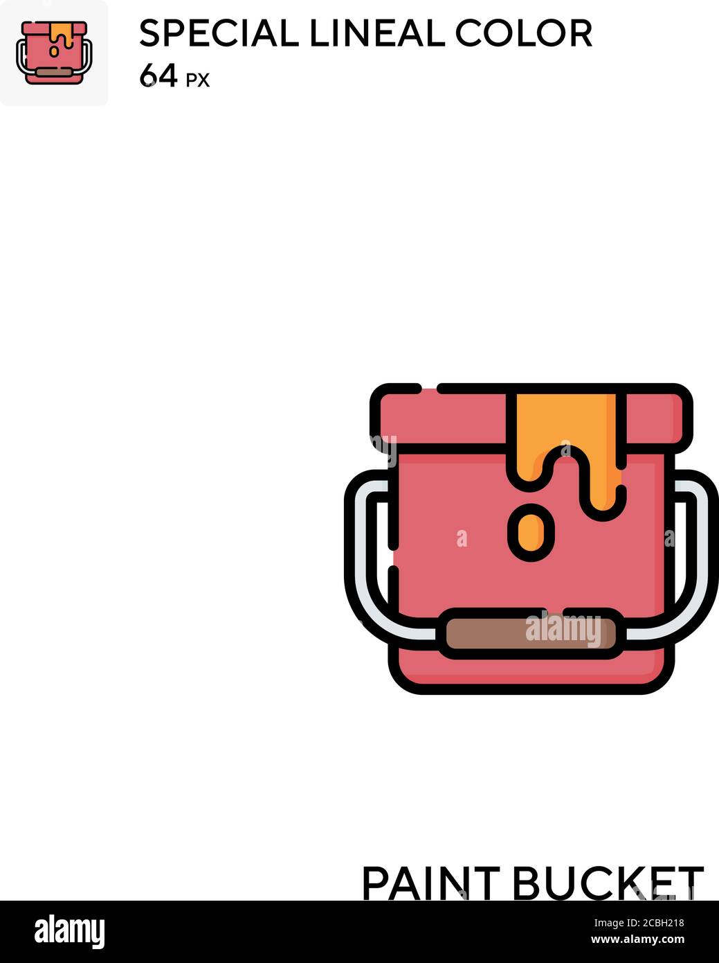 Paint bucket special lineal color vector icon. Paint bucket icons for ...