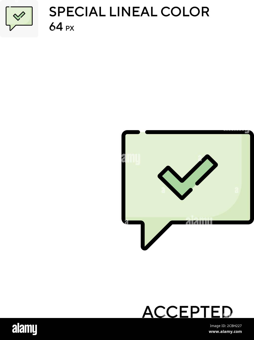 Accepted special lineal color vector icon. Accepted icons for your ...