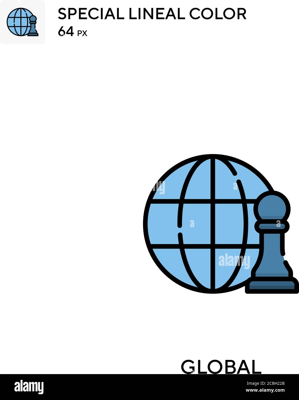 Global special lineal color vector icon. Global icons for your business ...
