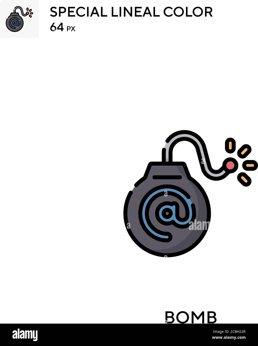 Bomb special lineal color vector icon. Bomb icons for your business ...