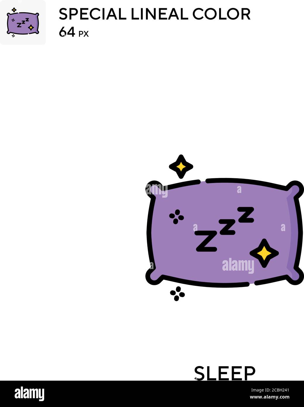 Sleep special lineal color vector icon. Sleep icons for your business ...