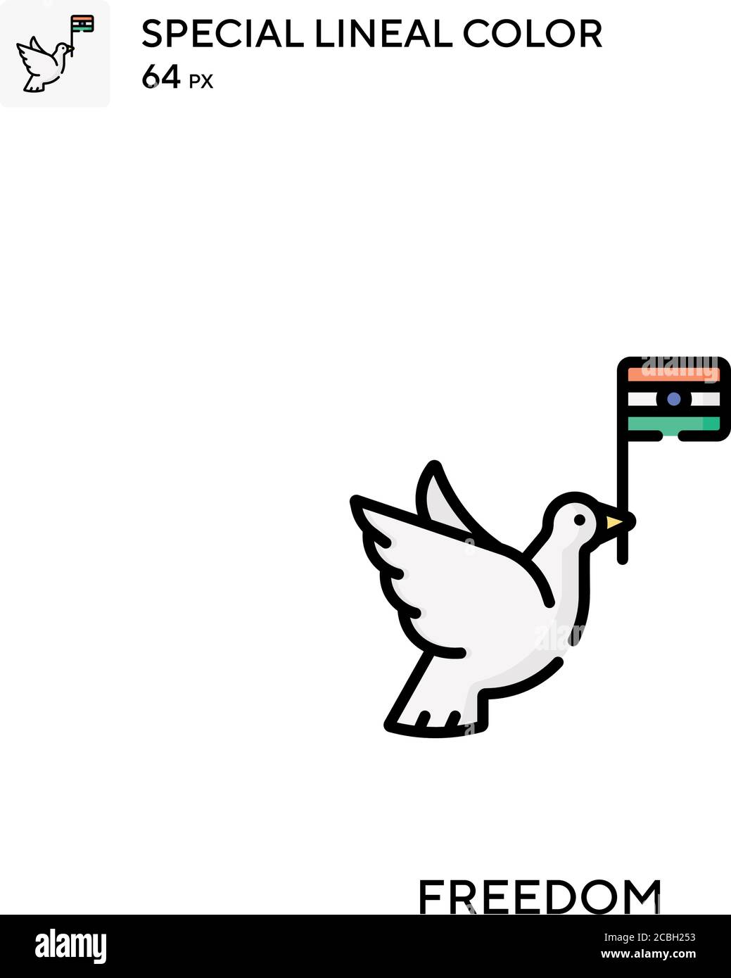 Freedom special lineal color vector icon. Freedom icons for your ...