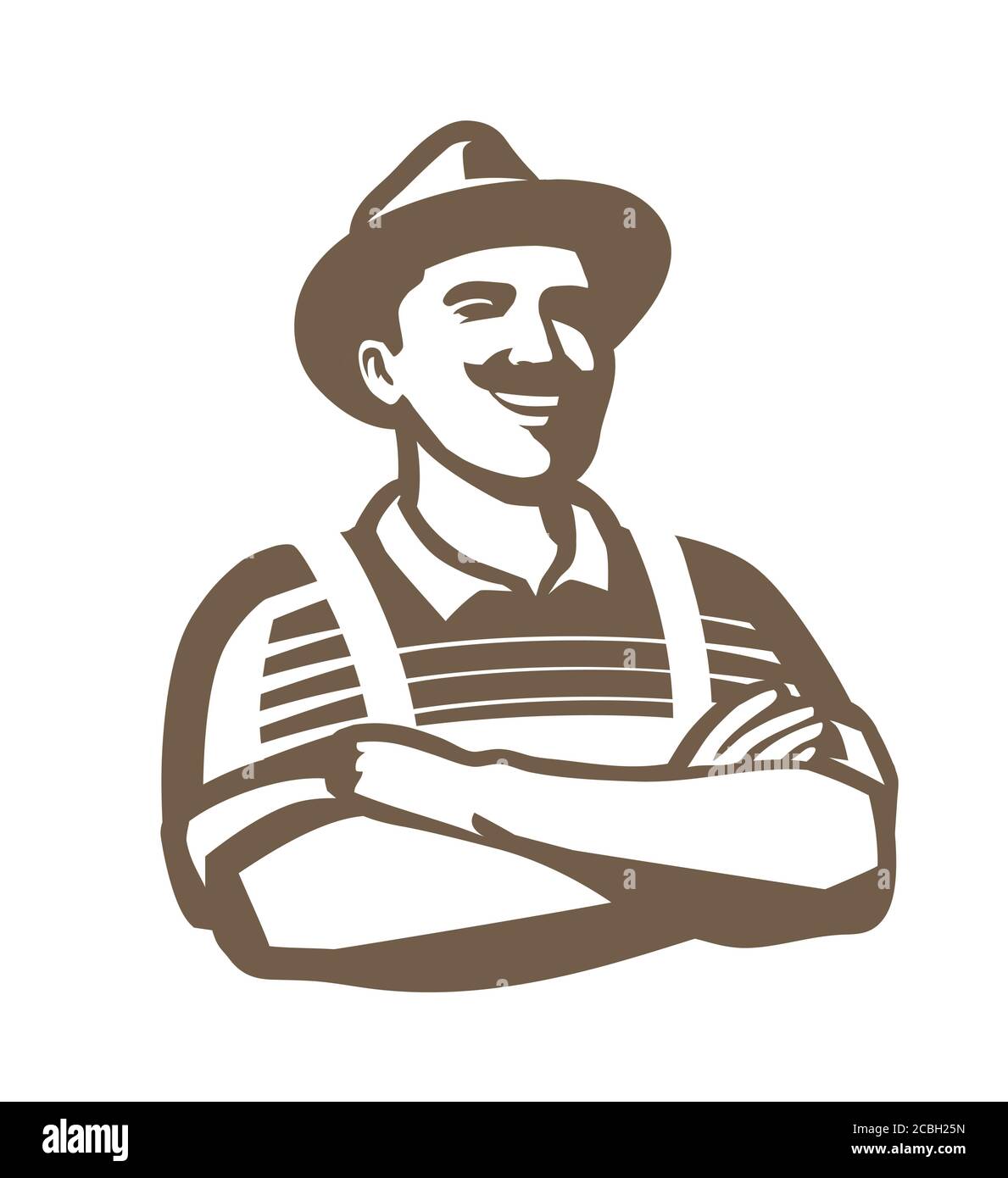 Farmer logo symbol agriculture Stock Vector Images - Alamy