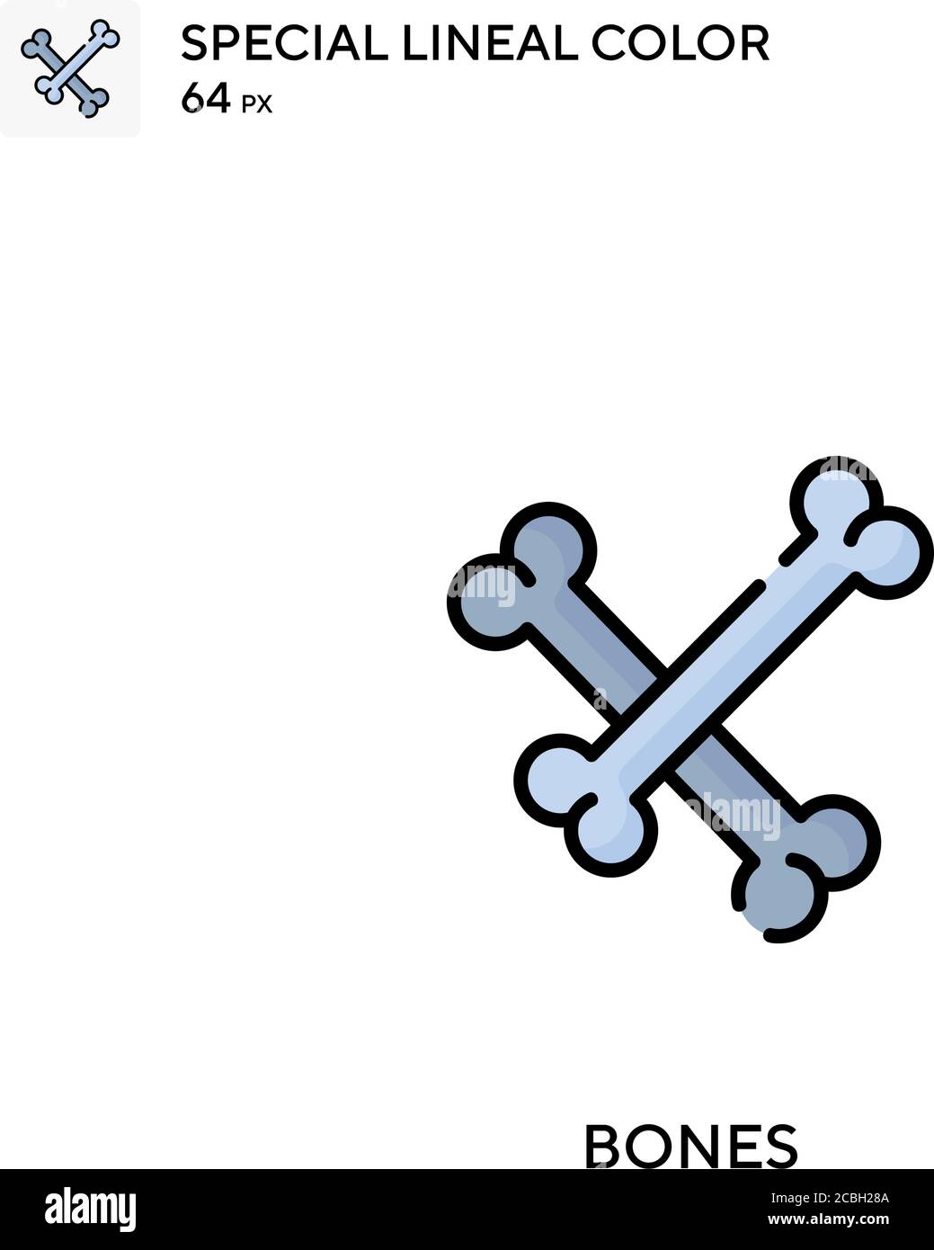Bones special lineal color vector icon. Bones icons for your business ...