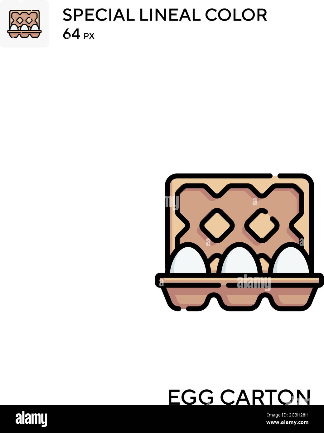Egg carton special lineal color vector icon. Egg carton icons for your ...