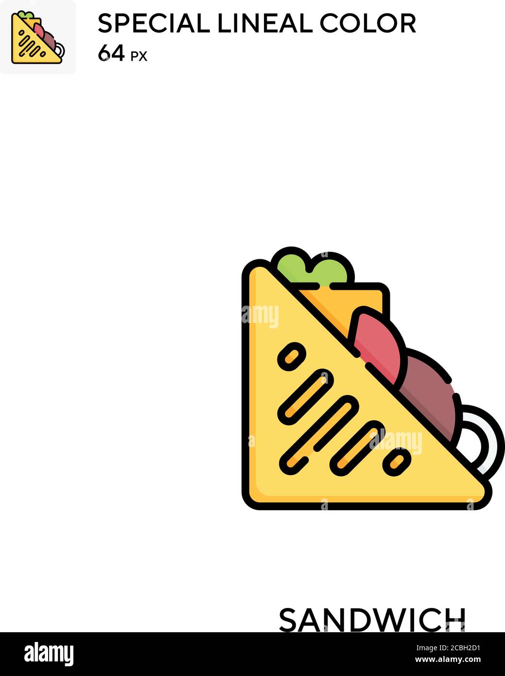Sandwich special lineal color vector icon. Sandwich icons for your ...