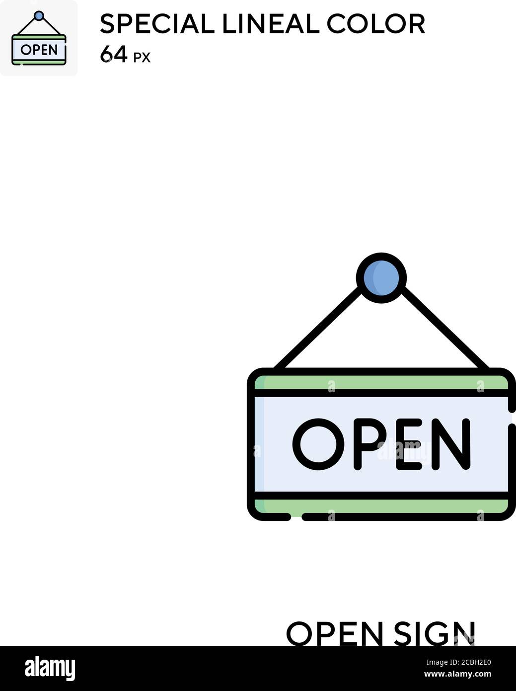 Open sign special lineal color vector icon. Open sign icons for your ...
