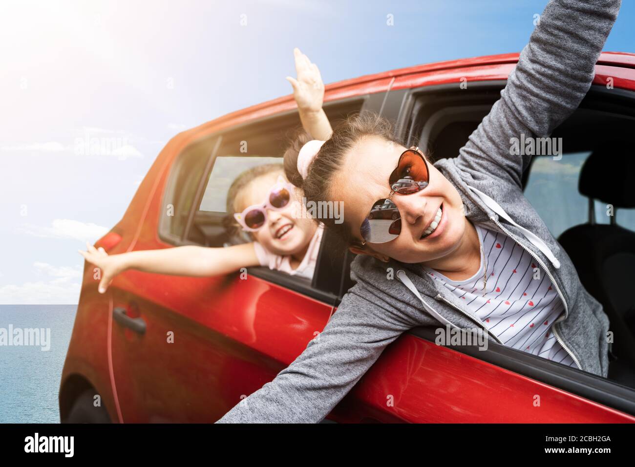 Children holiday car family hi-res stock photography and images - Alamy