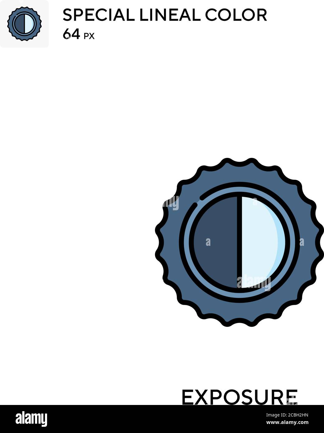 Exposure special lineal color vector icon. Exposure icons for your ...
