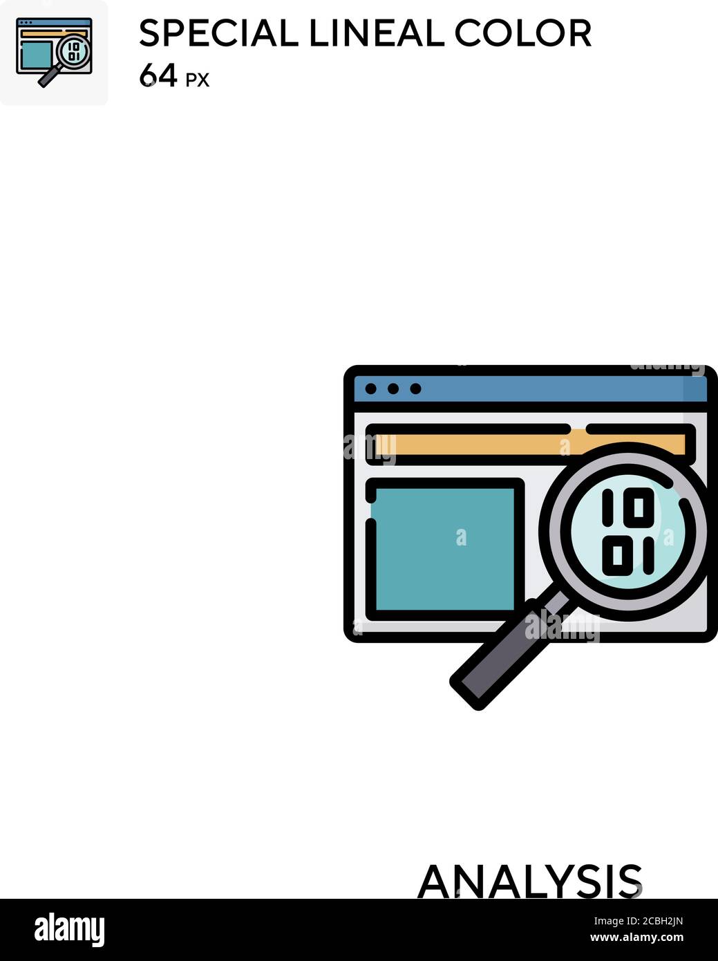 Analysis special lineal color vector icon. Analysis icons for your ...