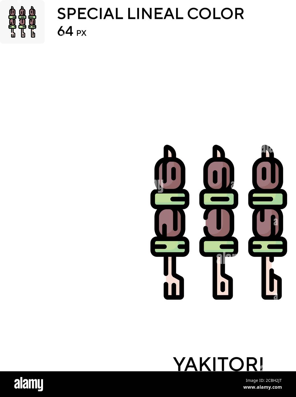Yakitori special lineal color vector icon. Yakitori icons for your ...