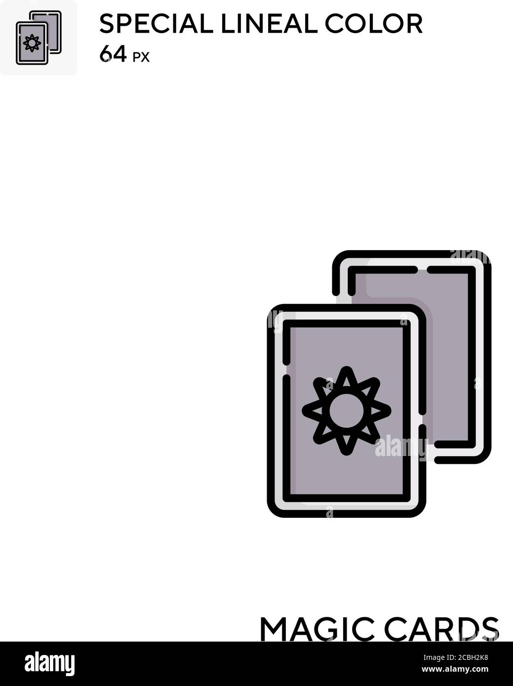 Magic cards special lineal color vector icon. Magic cards icons for ...