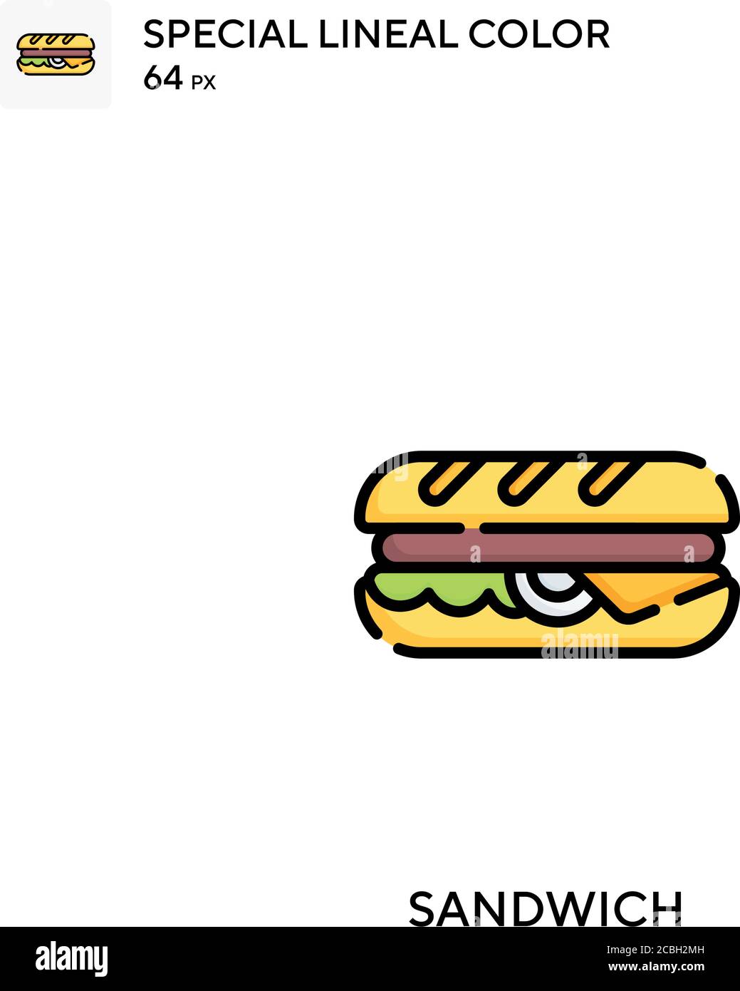 Sandwich special lineal color vector icon. Sandwich icons for your ...