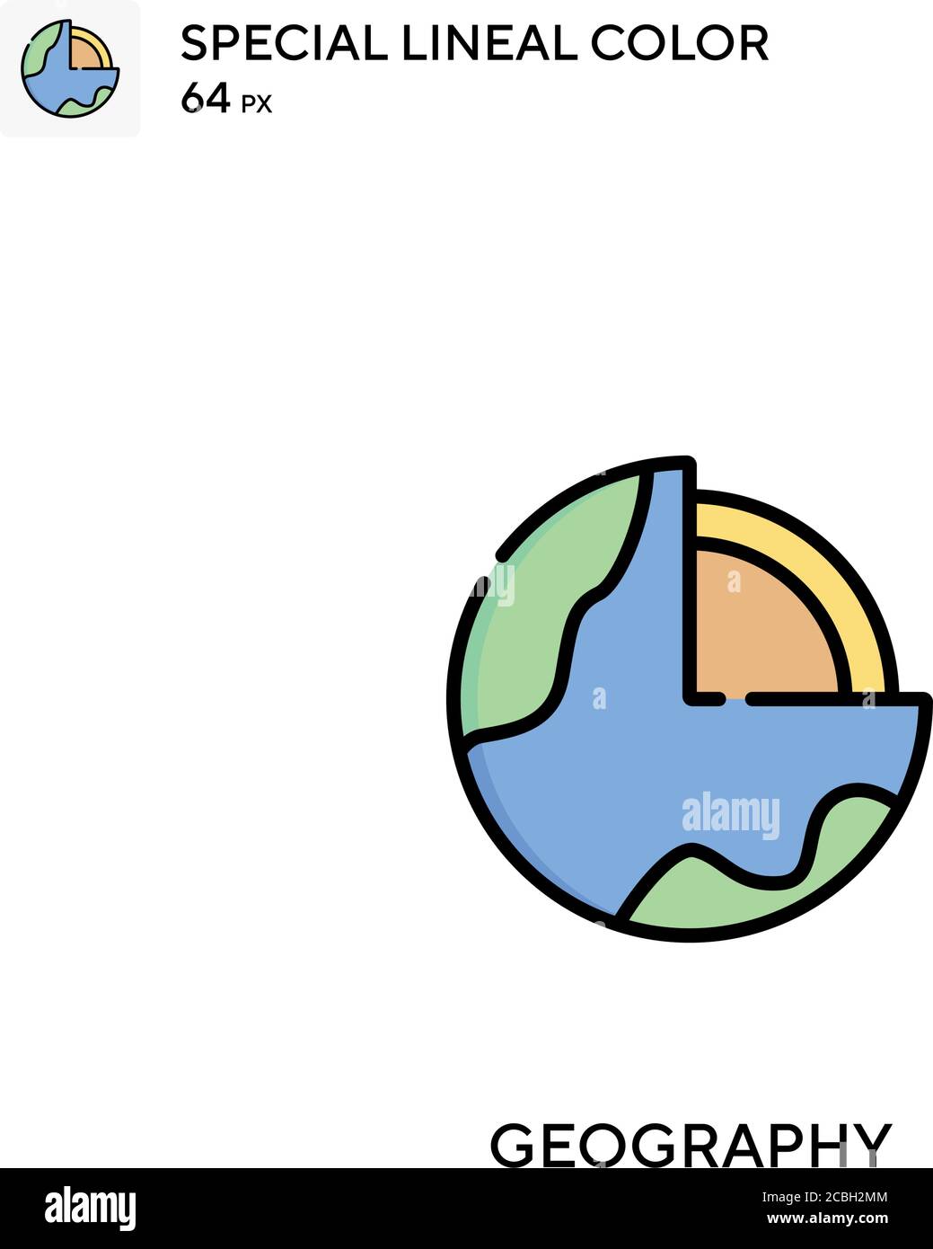 Geography special lineal color vector icon. Geography icons for your ...
