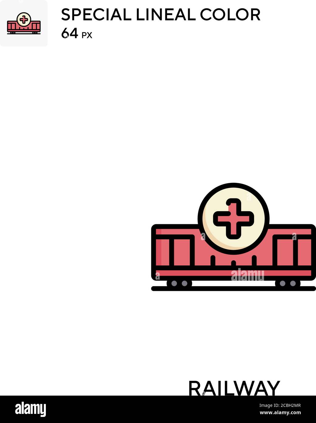 Railway special lineal color vector icon. Railway icons for your ...