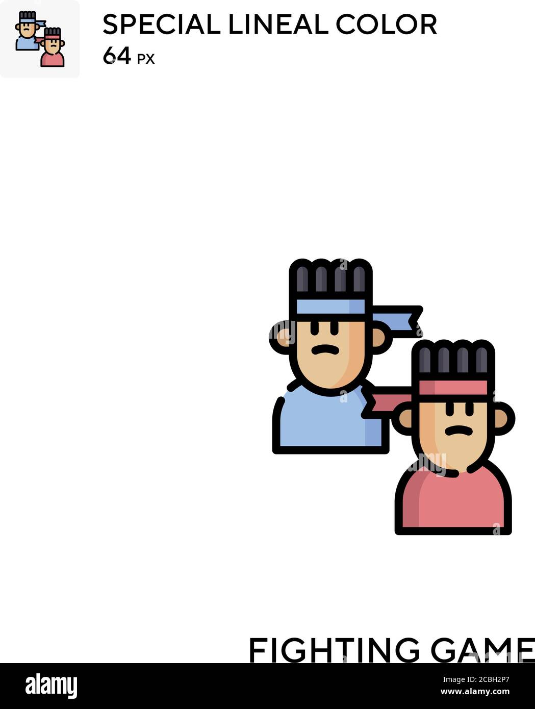 Fighting game special lineal color vector icon. Fighting game icons for ...