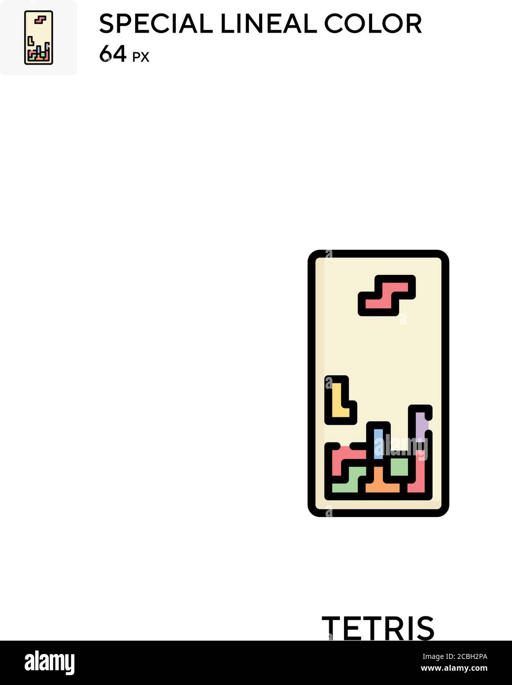 Tetris special lineal color vector icon. Tetris icons for your business ...