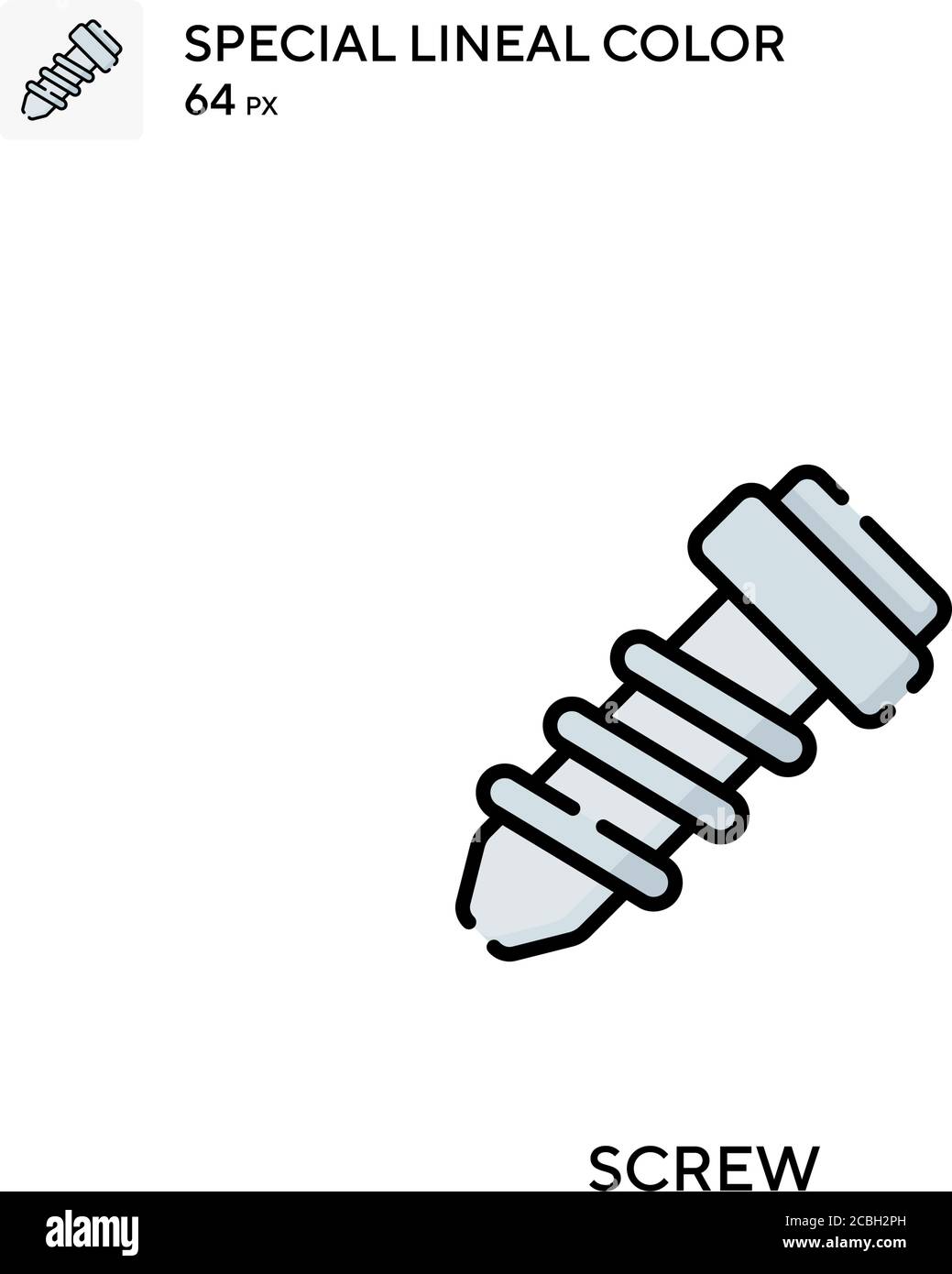 Screw special lineal color vector icon. Screw icons for your business ...