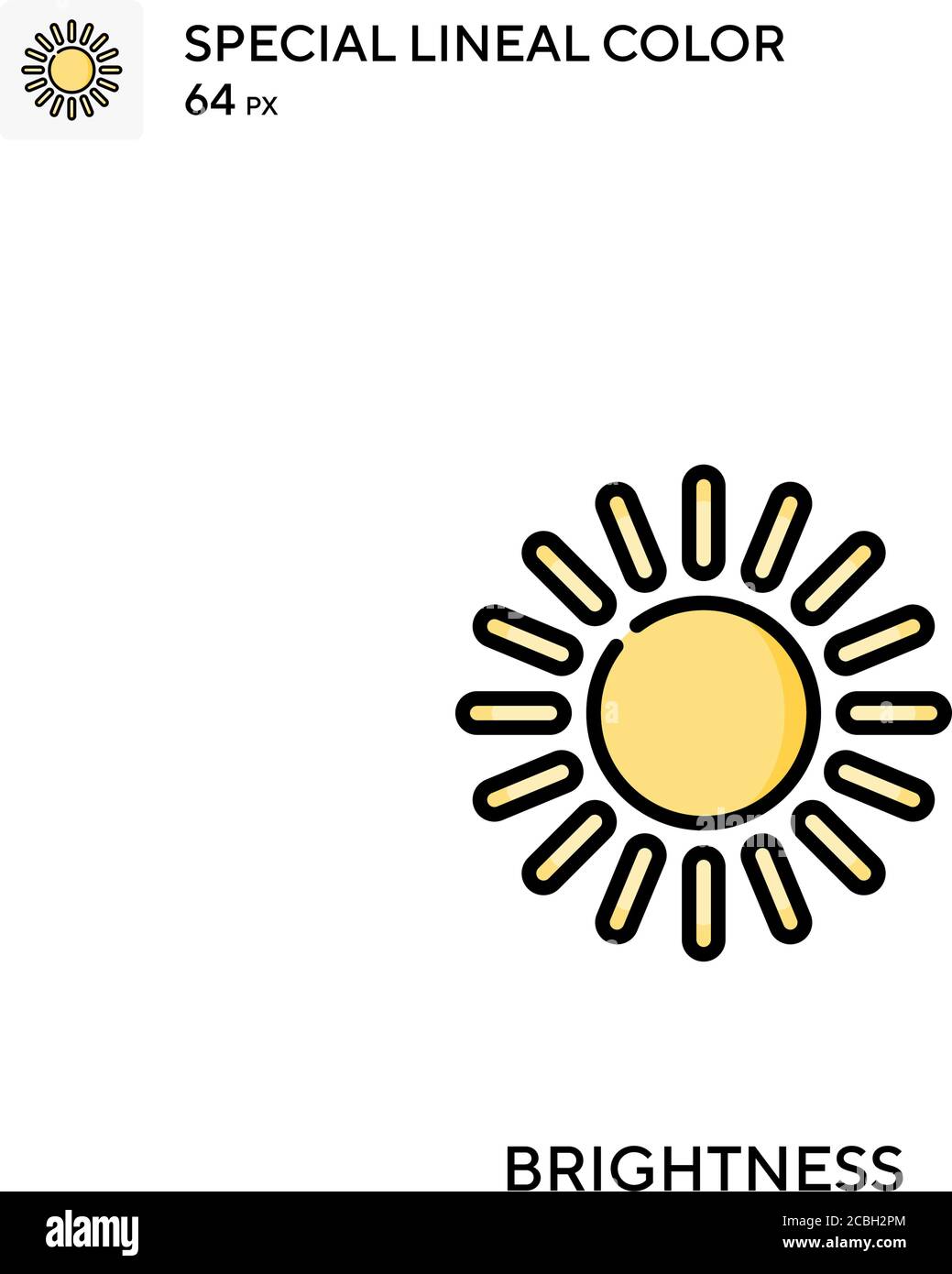 Brightness special lineal color vector icon. Brightness icons for your ...