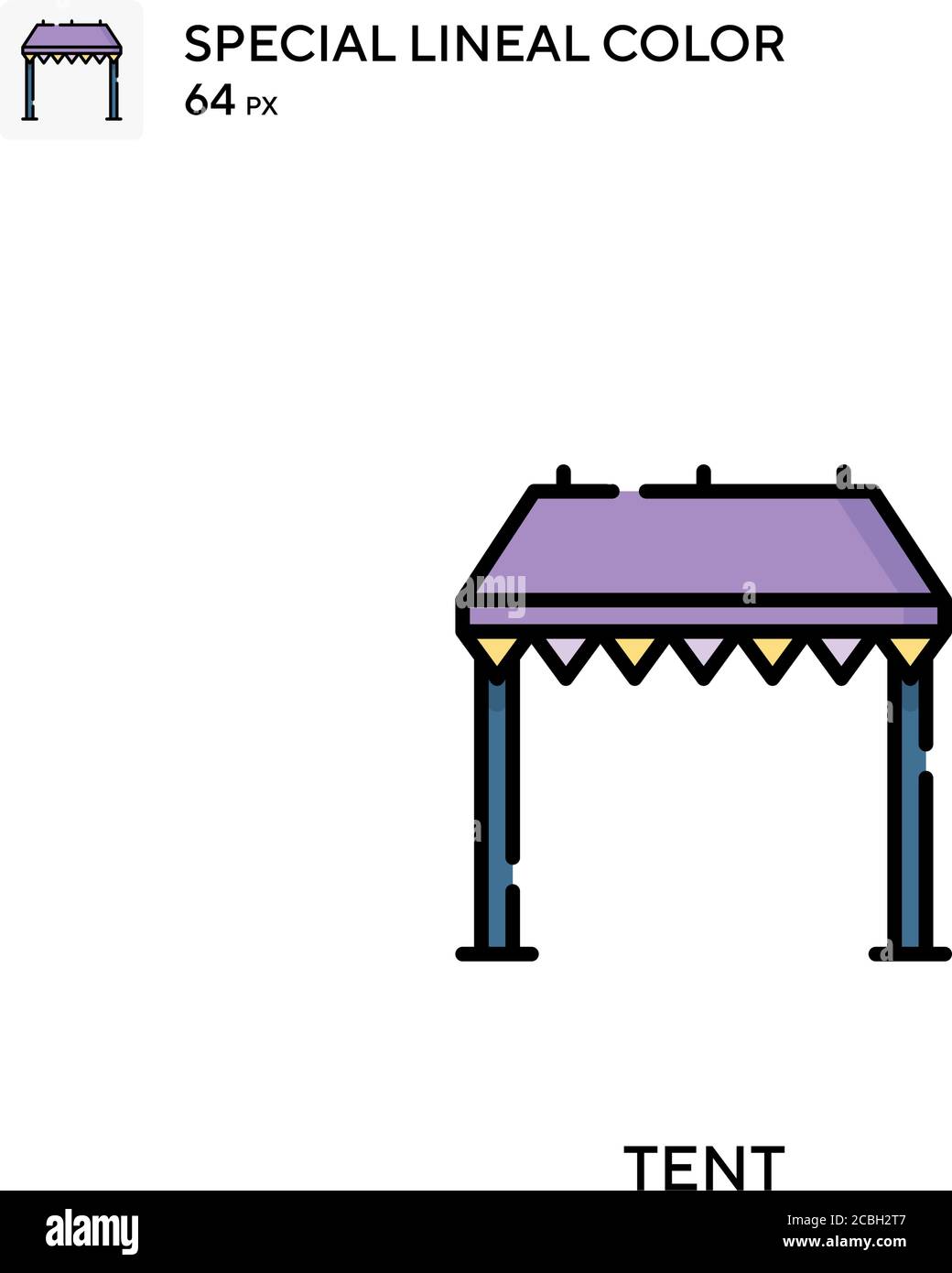 Tent special lineal color vector icon. Tent icons for your business ...