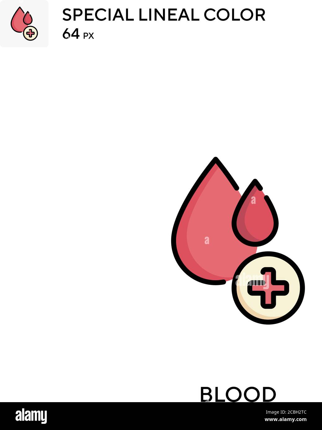 Blood special lineal color vector icon. Blood icons for your business ...