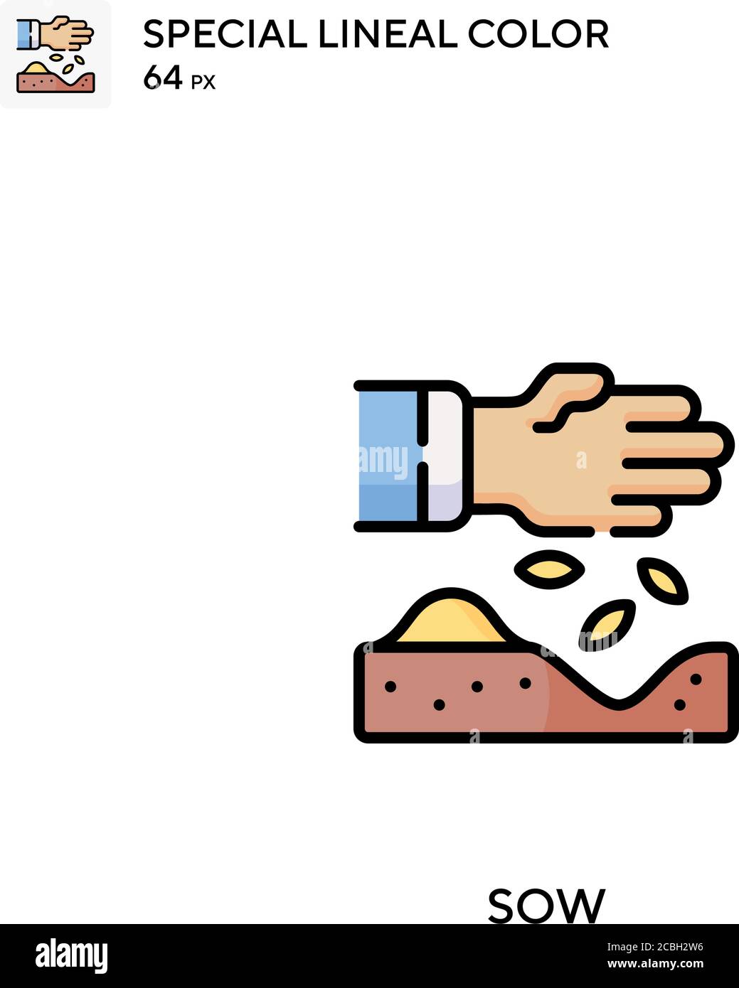 Hand sowing seeds Stock Vector Images - Alamy