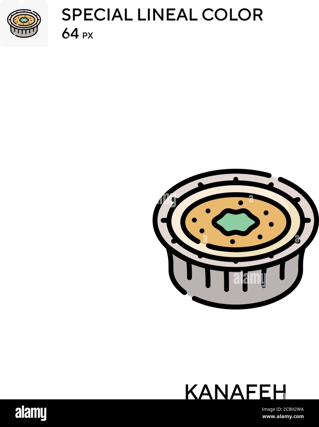 Kanafeh special lineal color vector icon. Kanafeh icons for your ...