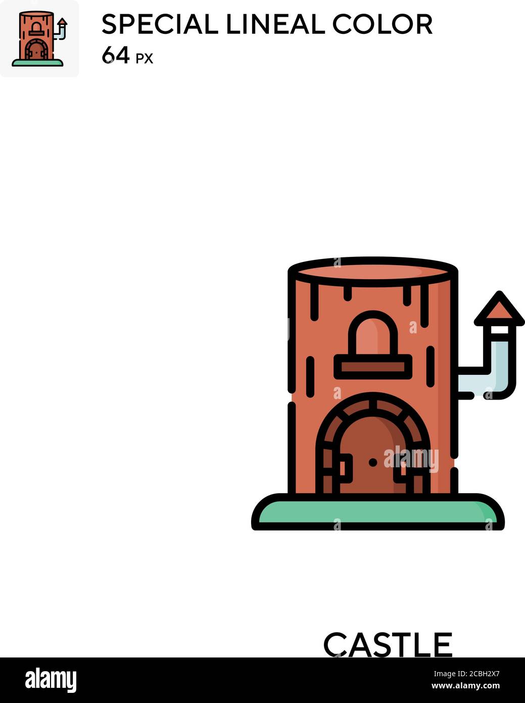 Castle special lineal color vector icon. Castle icons for your business ...