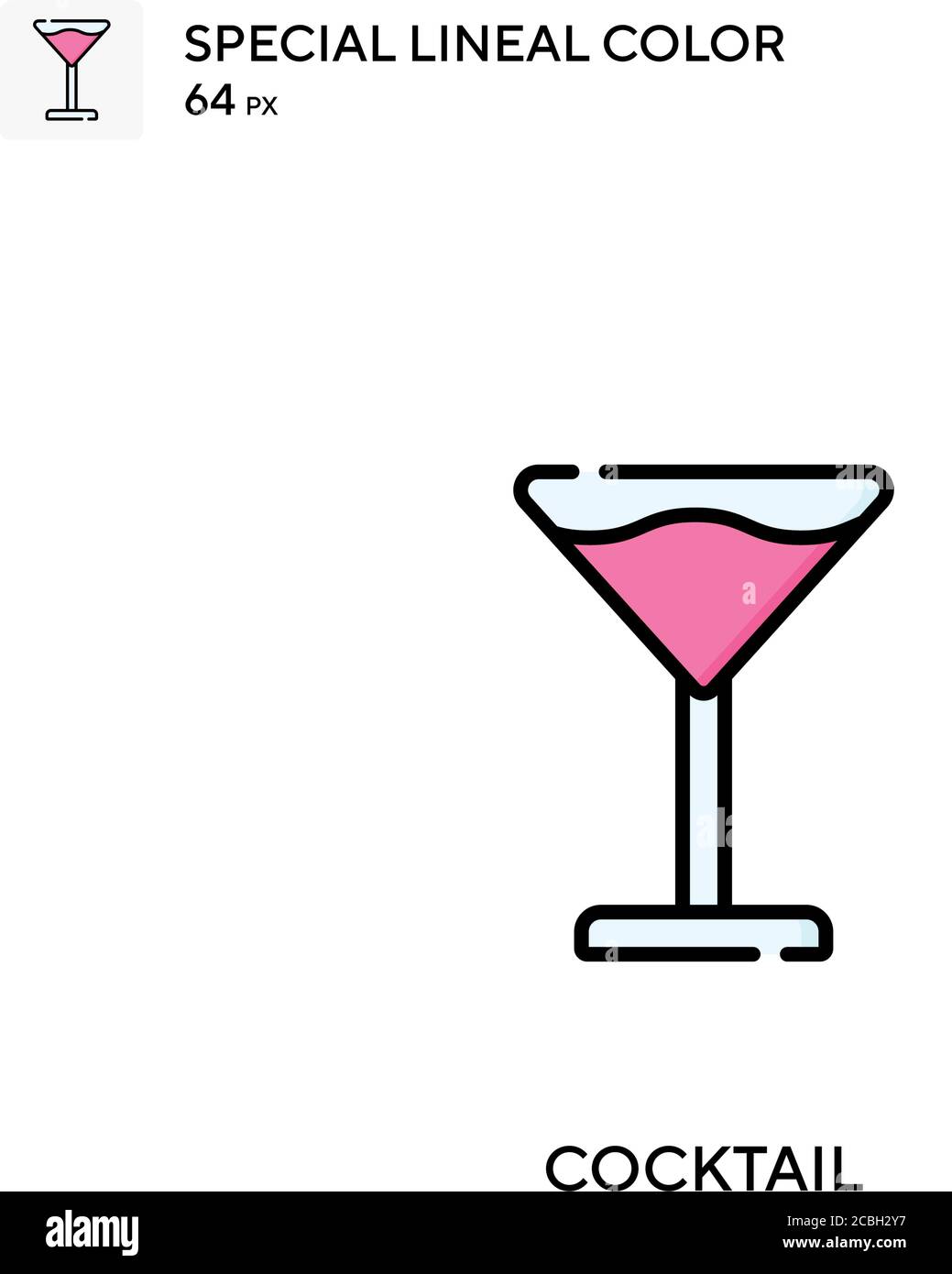 Cocktail special lineal color vector icon. Cocktail icons for your ...