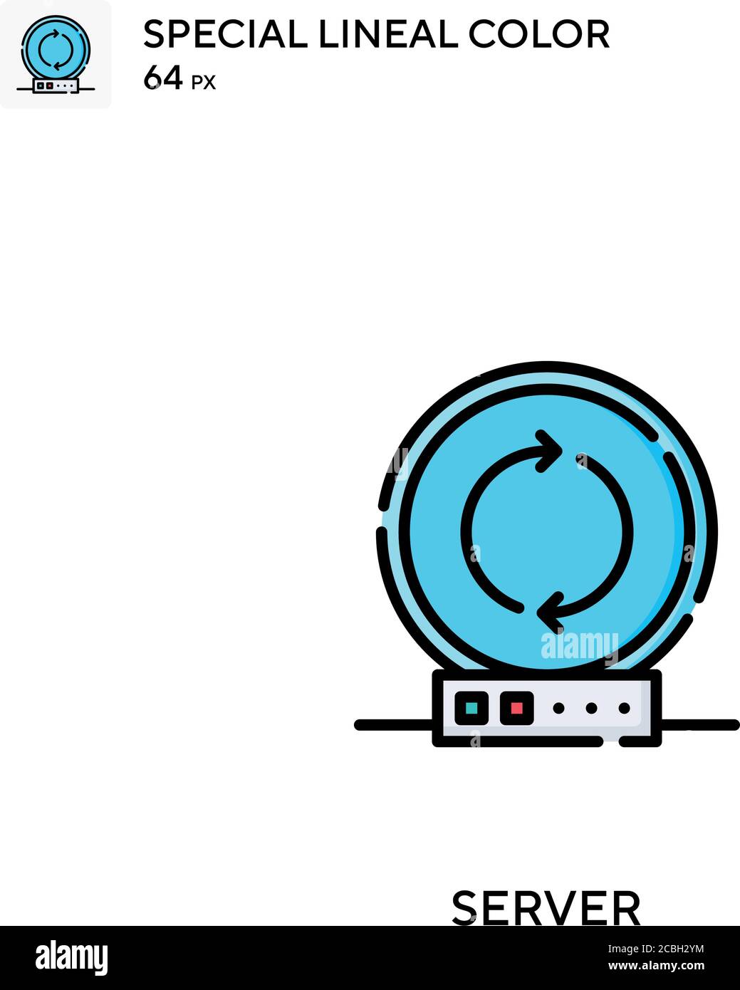 Server special lineal color vector icon. Server icons for your business ...
