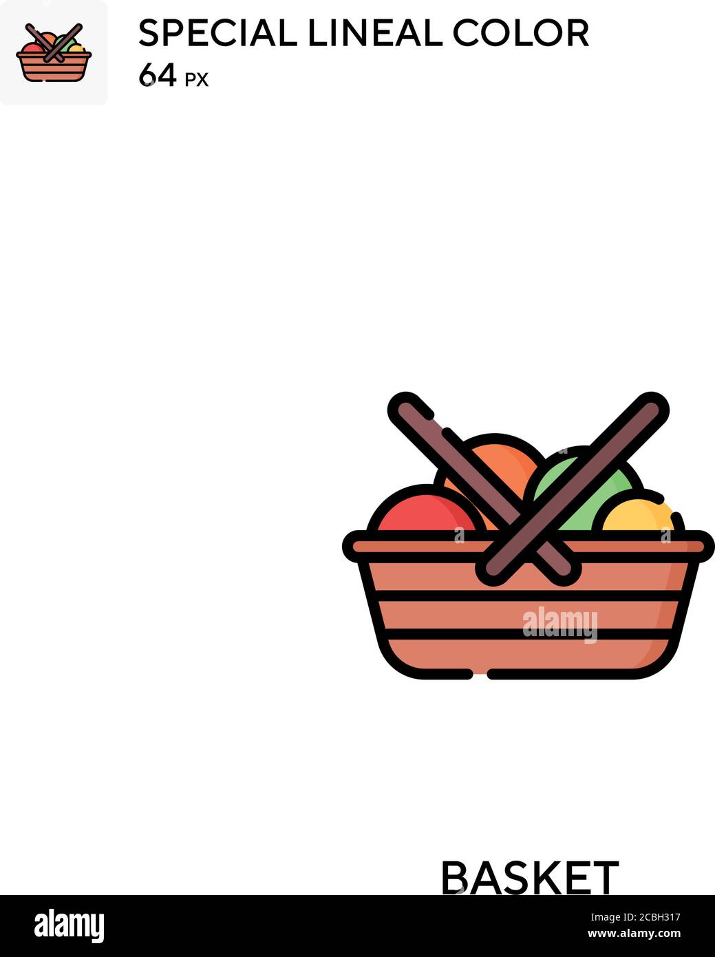 Basket special lineal color vector icon. Basket icons for your business ...
