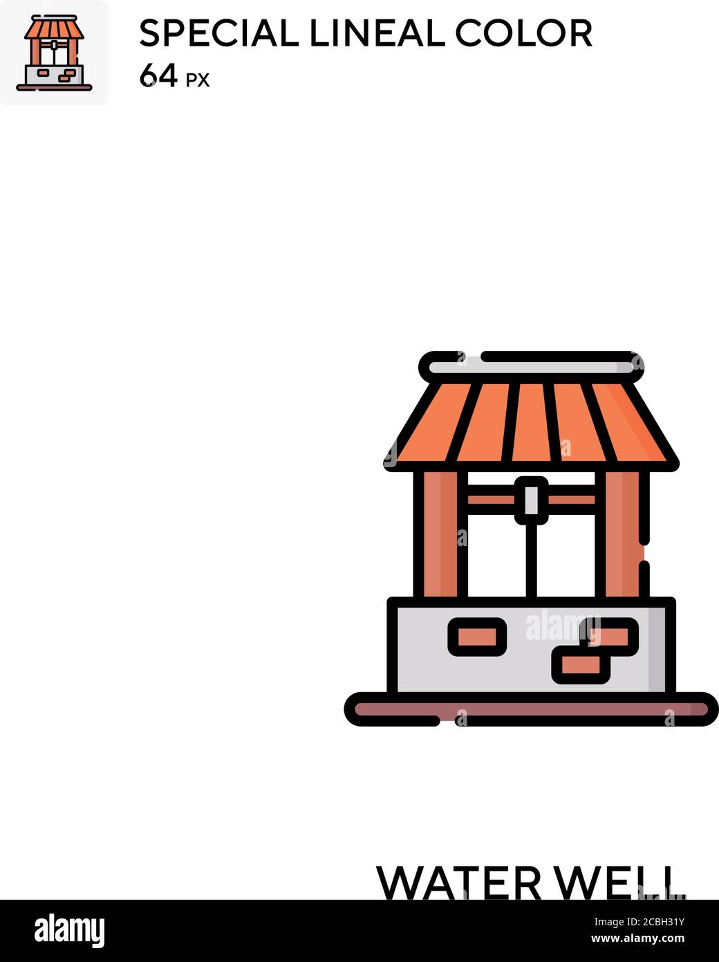Water well special lineal color vector icon. Water well icons for your ...
