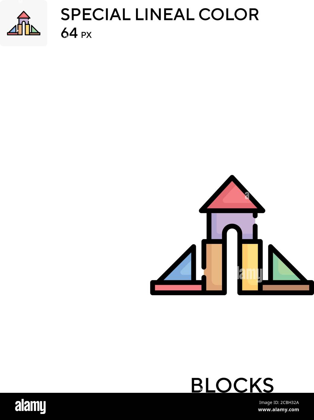 Blocks special lineal color vector icon. Blocks icons for your business ...
