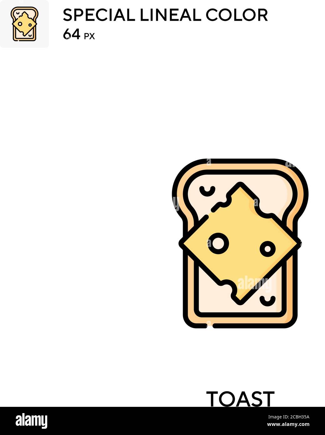 Toast special lineal color vector icon. Toast icons for your business ...