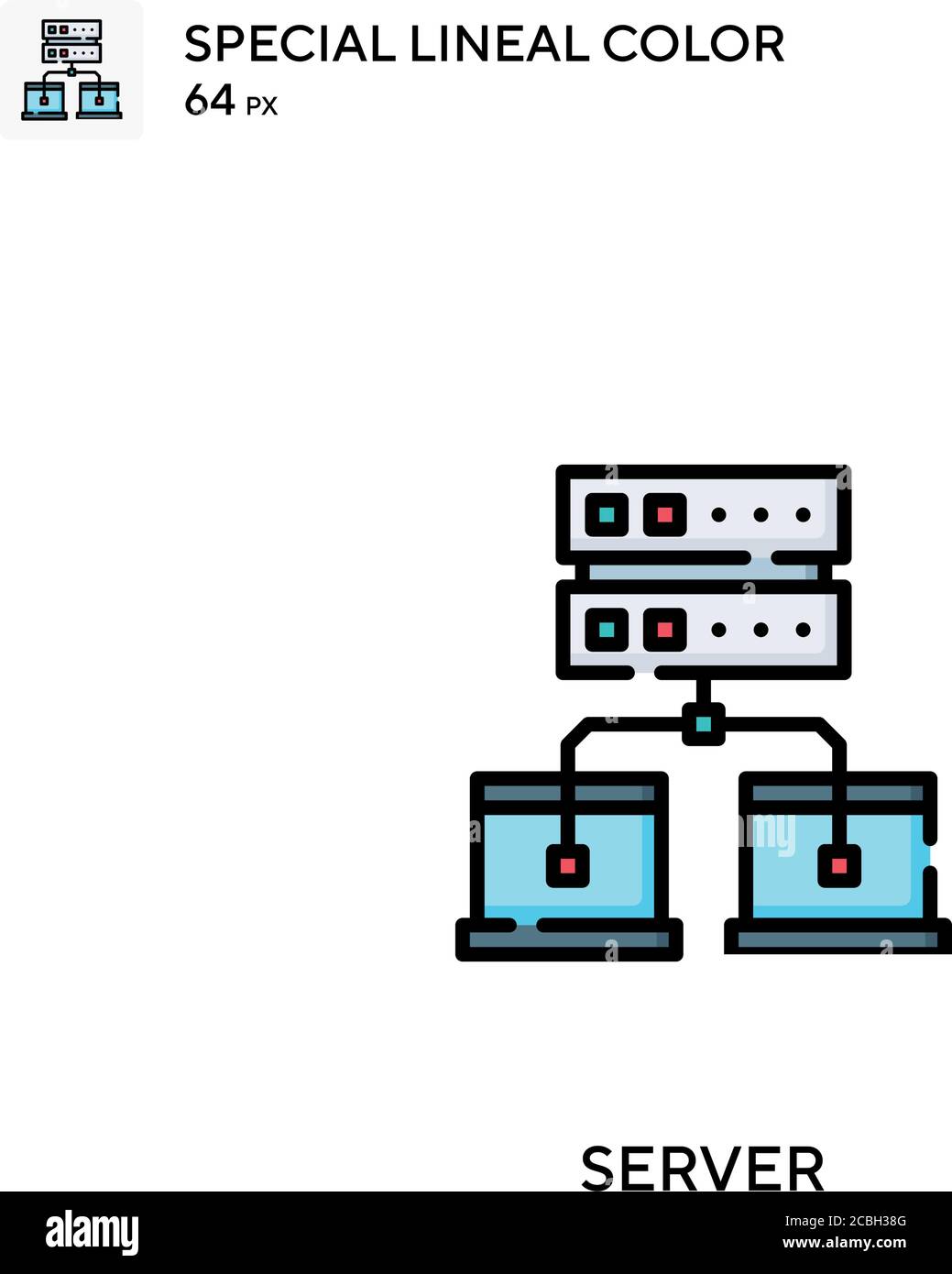 Server special lineal color vector icon. Server icons for your business ...