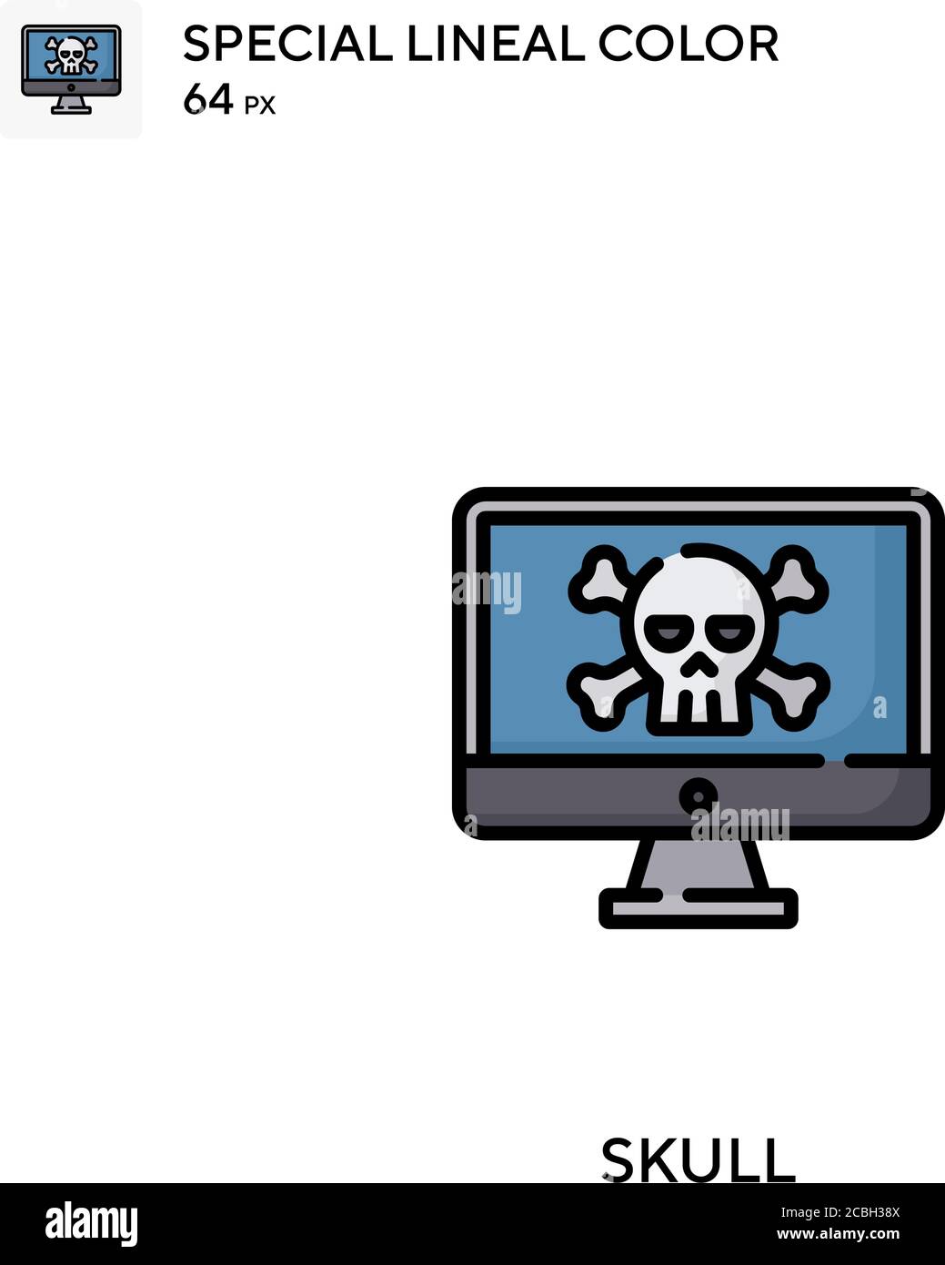 Human skull white icons Cut Out Stock Images & Pictures - Alamy