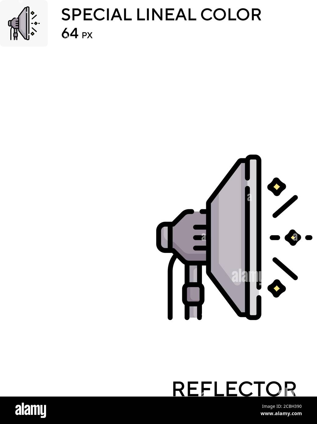 Reflector special lineal color vector icon. Reflector icons for your ...